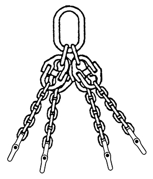 4-Leg Alloy Overhead Lifting Chain Slings - Unirope Ltd.