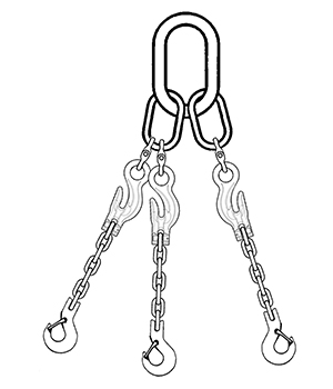 Adjustable 3-Leg Alloy Overhead Lifting Chain Slings - Unirope Ltd.