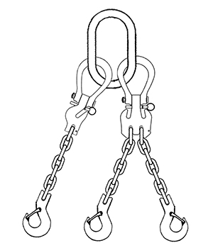 Adjustable 3-Leg Alloy Overhead Lifting Chain Slings - Unirope Ltd.