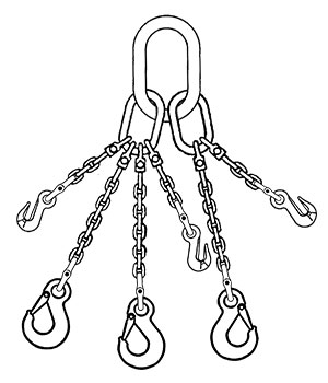 Adjustable 3-Leg Alloy Overhead Lifting Chain Slings - Unirope Ltd.