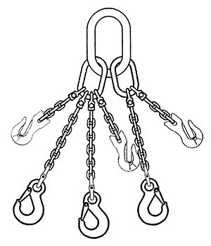 Adjustable 3-Leg Alloy Overhead Lifting Chain Slings - Unirope Ltd.