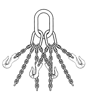 Adjustable 4-Leg Alloy Overhead Lifting Chain Slings - Unirope Ltd.