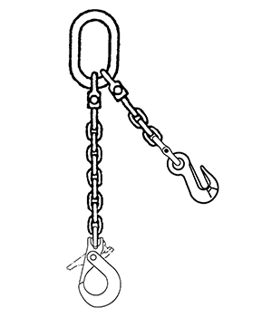 Adjustable Single Leg Alloy Overhead Lifting Chain Slings - Unirope Ltd.