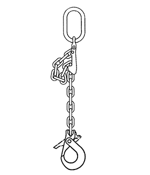 Adjustable Single Leg Alloy Overhead Lifting Chain Slings - Unirope Ltd.