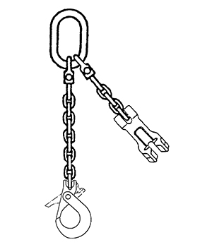 Adjustable Single Leg Alloy Overhead Lifting Chain Slings - Unirope Ltd.