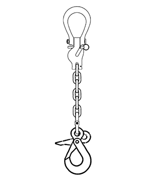 Adjustable Single Leg Alloy Overhead Lifting Chain Slings - Unirope Ltd.