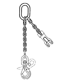 Adjustable Single Leg Alloy Overhead Lifting Chain Slings - Unirope Ltd.