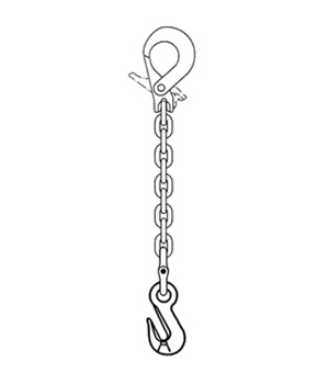 Single Leg Alloy Overhead Lifting Chain Slings - Unirope Ltd.
