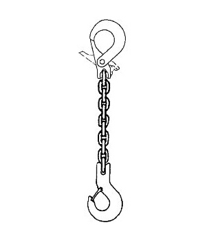 Single Leg Alloy Overhead Lifting Chain Slings - Unirope Ltd.