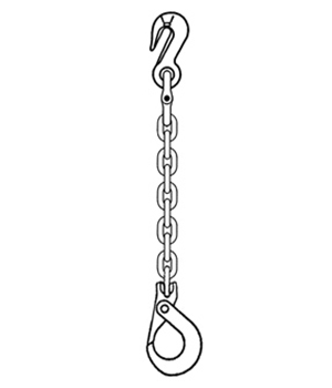 Single Leg Alloy Overhead Lifting Chain Slings - Unirope Ltd.