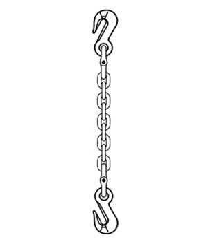 Single Leg Alloy Overhead Lifting Chain Slings - Unirope Ltd.