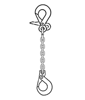 Single Leg Alloy Overhead Lifting Chain Slings - Unirope Ltd.