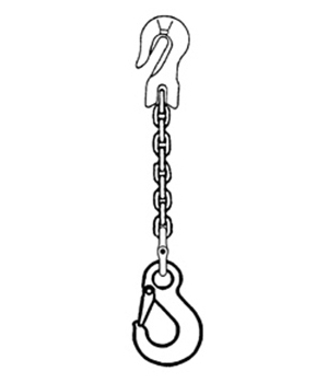 Single Leg Alloy Overhead Lifting Chain Slings - Unirope Ltd.