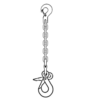 Single Leg Alloy Overhead Lifting Chain Slings - Unirope Ltd.