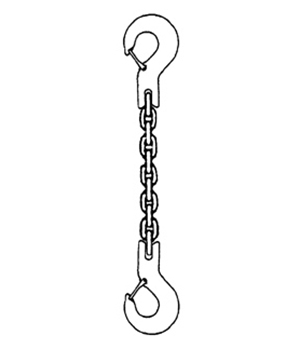 Single Leg Alloy Overhead Lifting Chain Slings - Unirope Ltd.