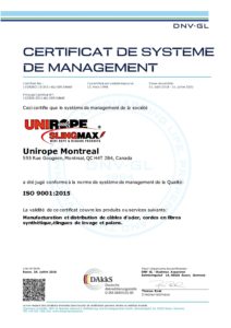 ISO-90012015-Unirope Montreal-French - Unirope Ltd.
